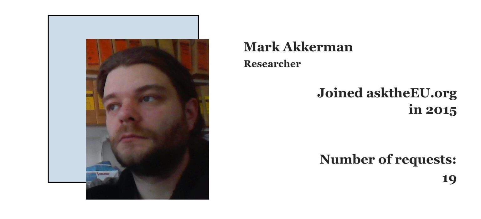 “My requests have helped me obtain documents about the militarisation ...